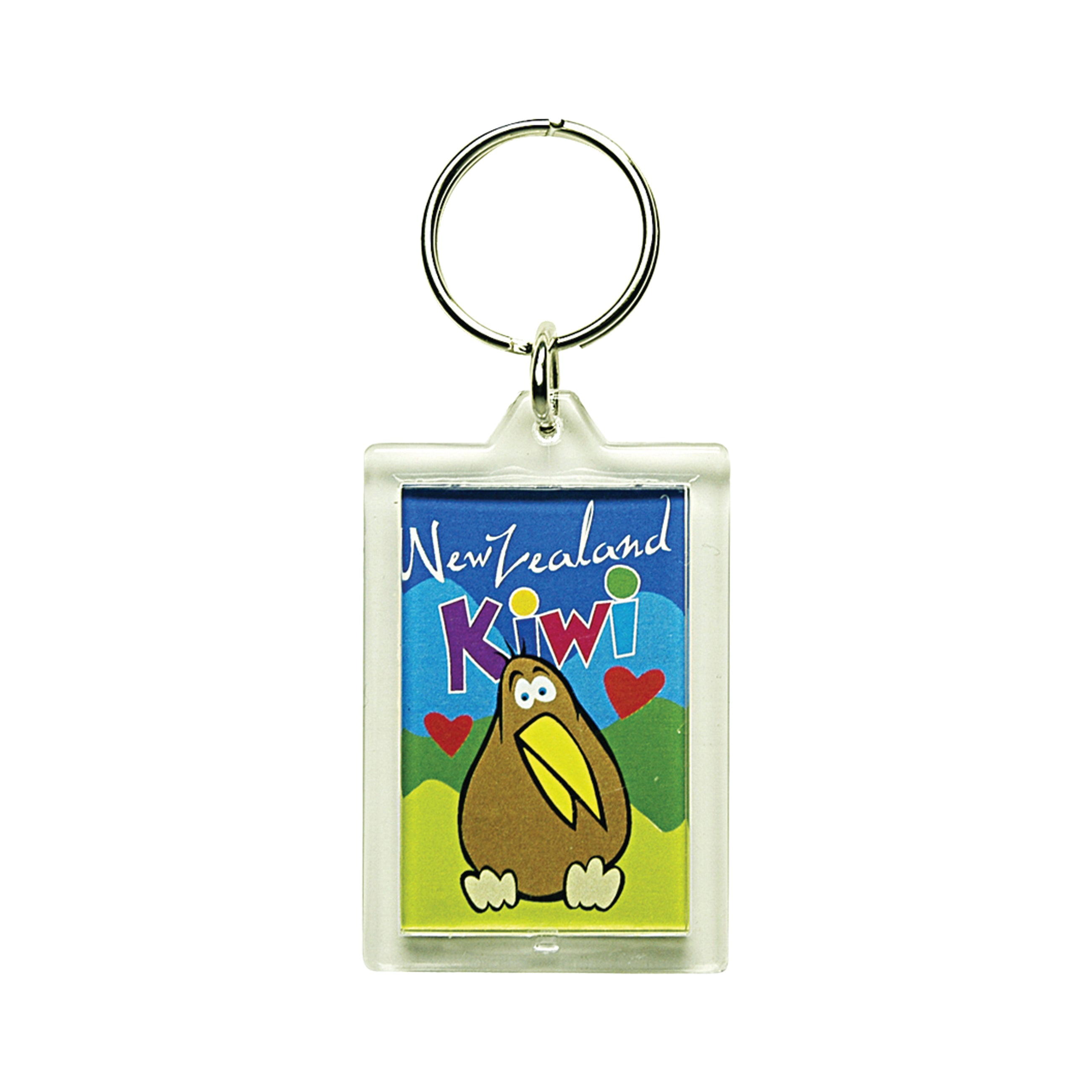 274K - Keyring Acrylic Kiwi & Hearts – Parrs Products