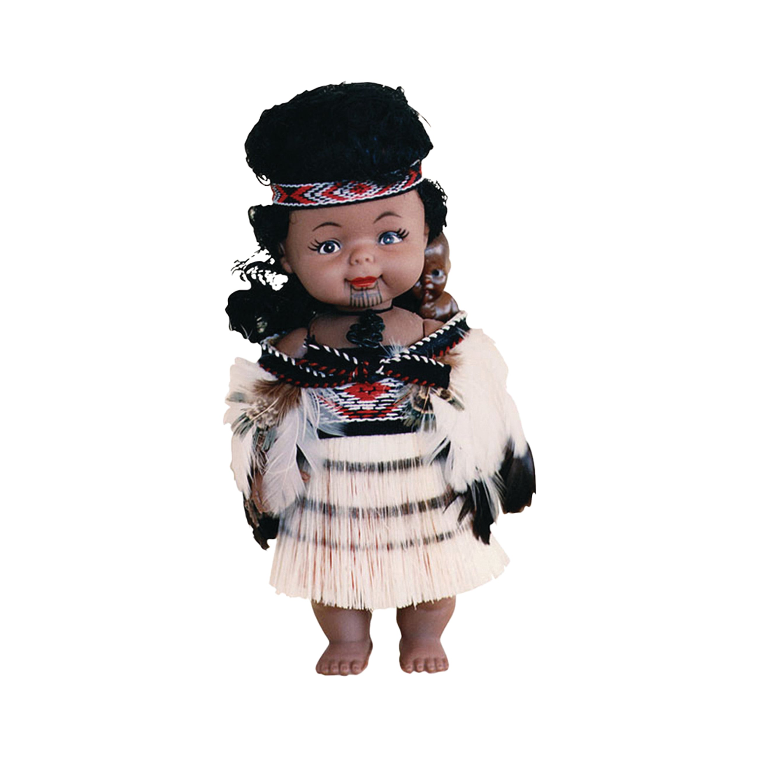 32 - Doll 20cm Wahine Full Feather Cloak with Baby Boxed – Parrs Products