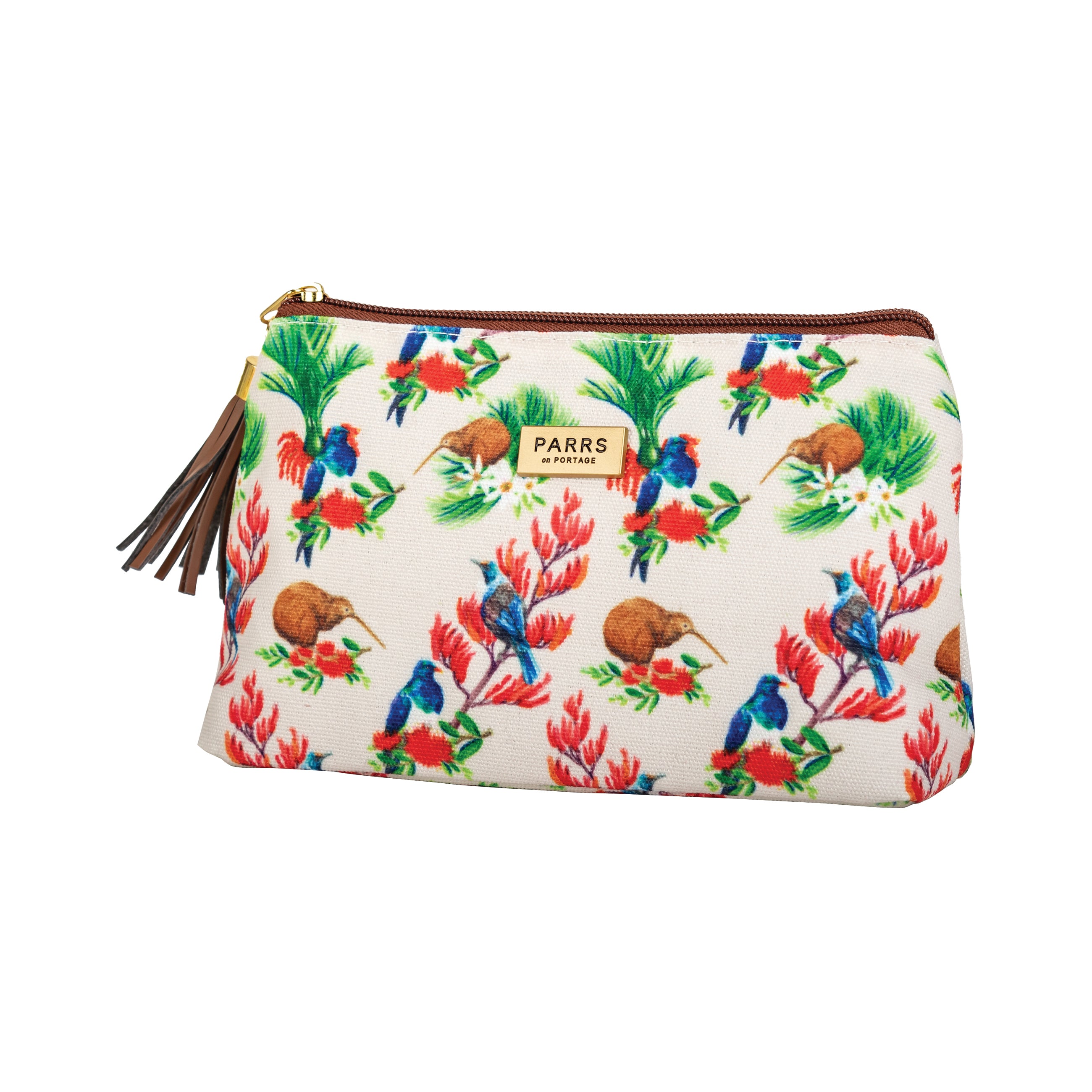 CBBFB - Cosmetic Bag Birds Flower Beige – Parrs Products