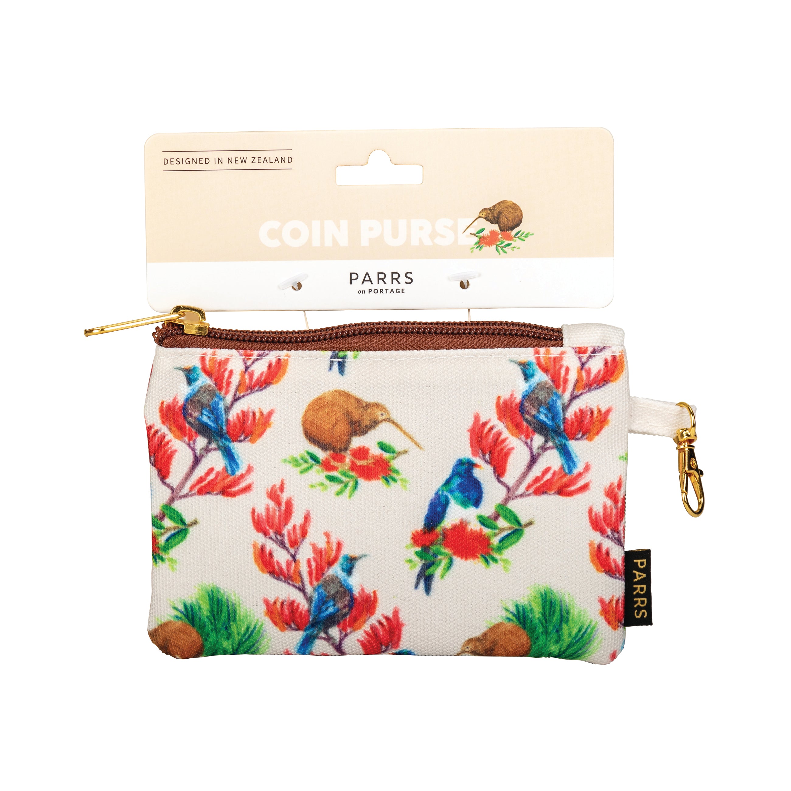 CPBFB - Coin Purse Birds Flower Beige – Parrs Products