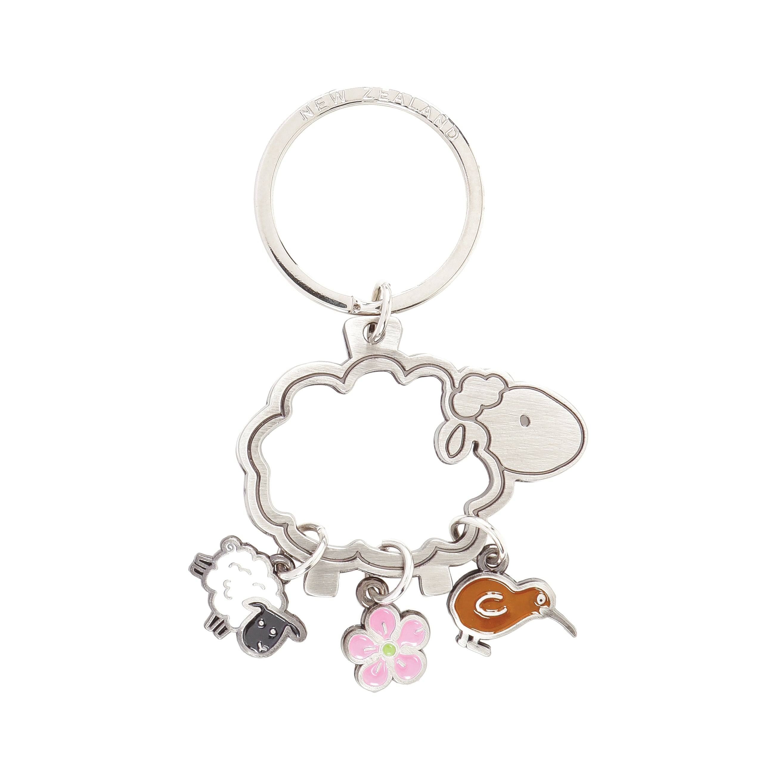 KR143 - Keyring Metal Sheep cut-out with charms – Parrs Products