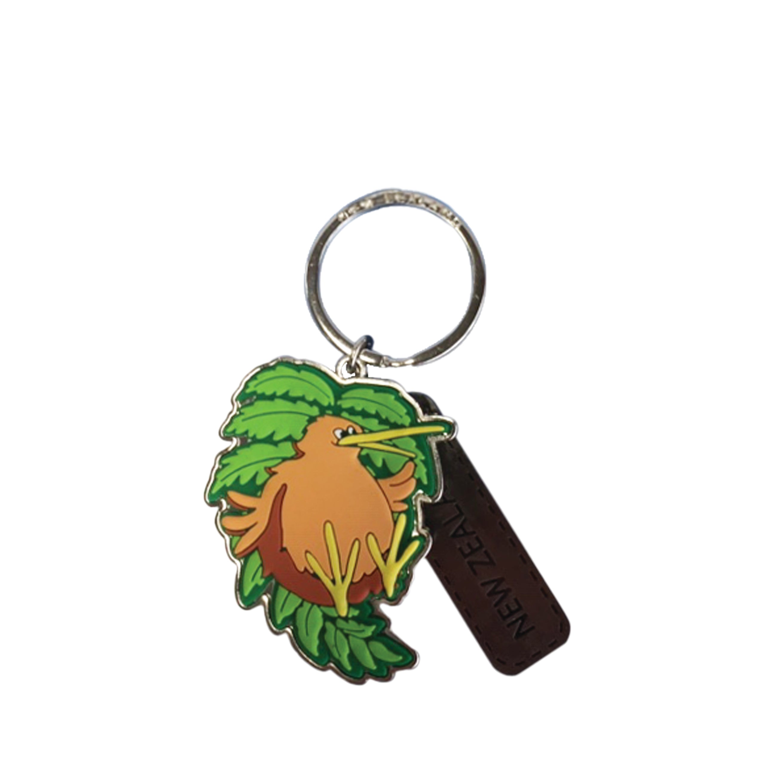 KR159 - Keyring Metal with PVC Kiwi & Fern – Parrs Products