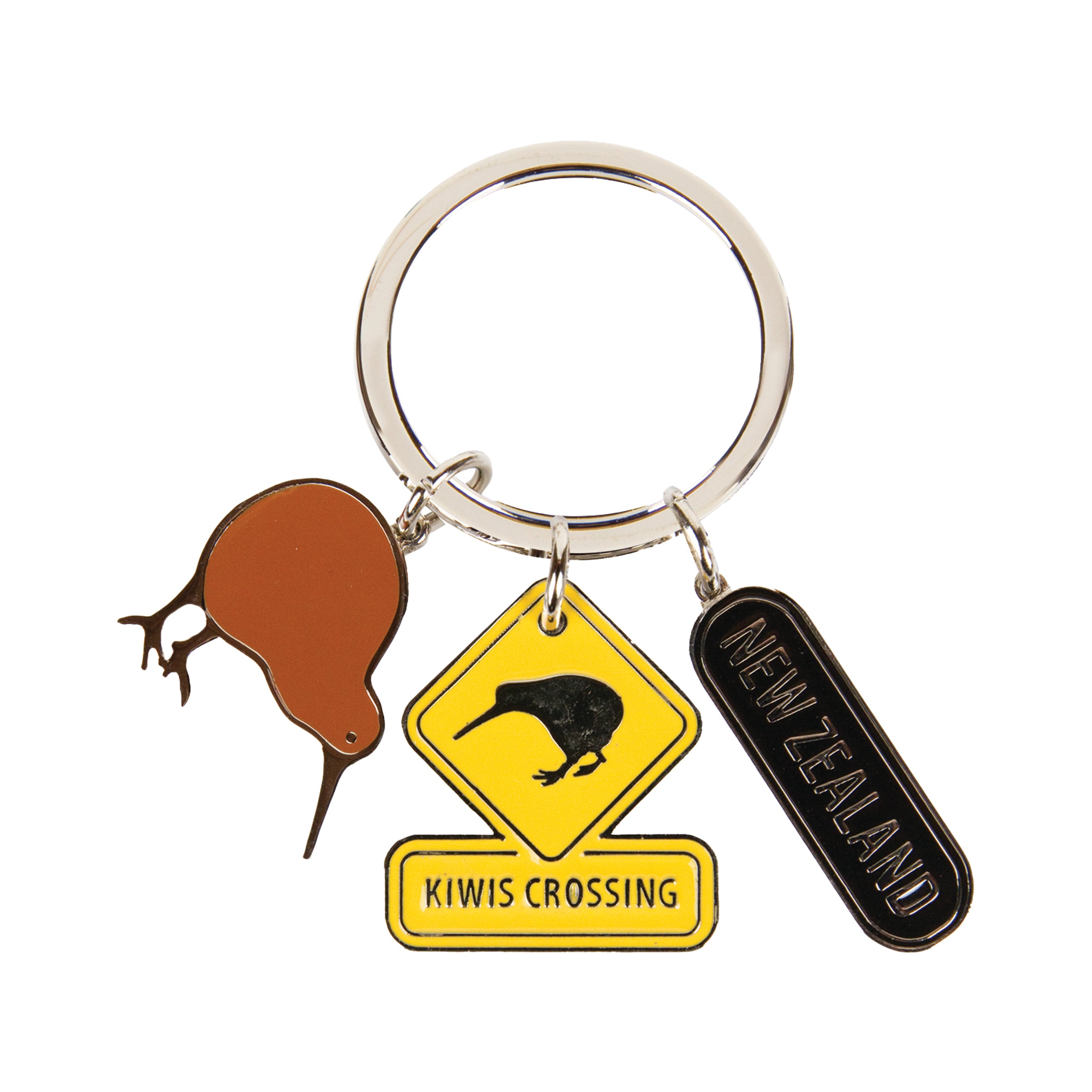 KR97 - Keyring Metal Kiwi Crossing New Zealand – Parrs Products