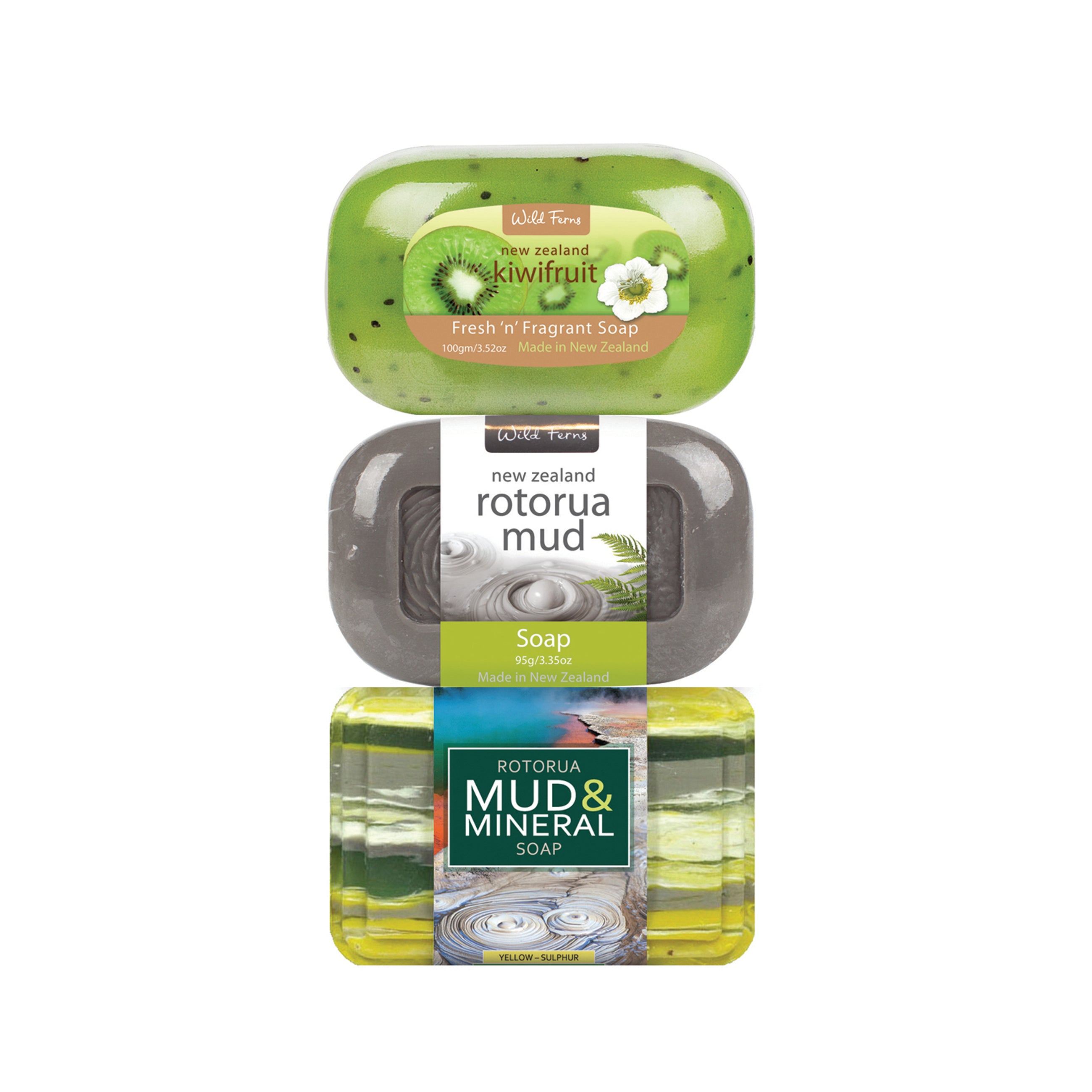 SOAPP - Rock/Mud/Kiwifruit Soap 100g Set of 3 – Parrs Products