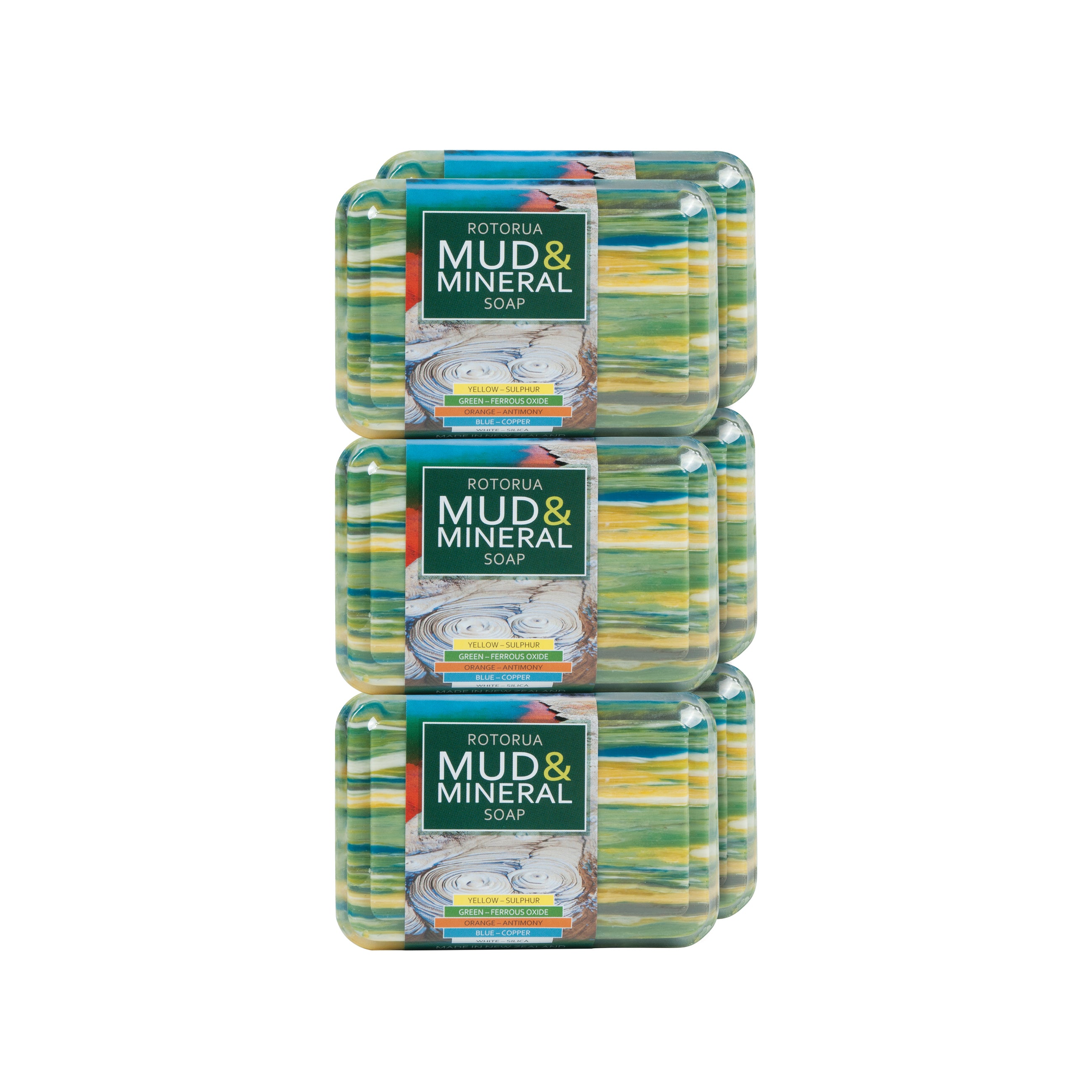 SOAR6 - Rotorua Mud & Mineral Soap 110g 6PK – Parrs Products